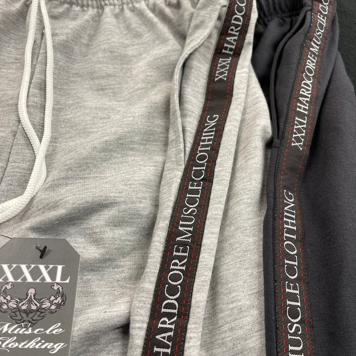 XXXL Explosive Fibres - FULL CUT TAPED TRACKIE PANT -ASH GREY ...